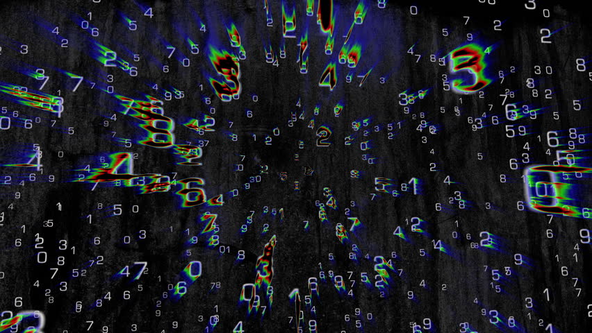 3D Mathematics Very Spectacular Colorful Animation.Numbers Flying In 3D ...