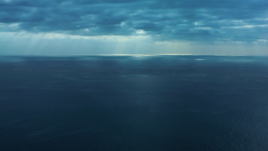 Real Blue Ocean On An Overcast Day Stock Footage Video 1915096 ...