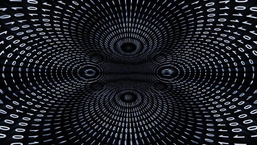 Binary Vortex Animation. 3D Animated 0 And 1. Stock Footage Video ...