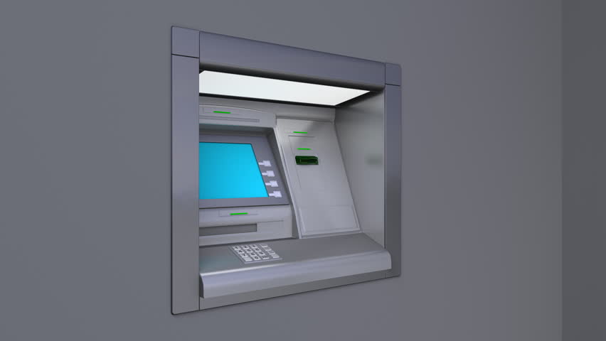 ATM Machine With Camera Moving Around It. Stock Footage Video 2115203 ...