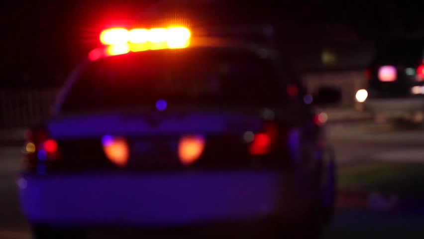 Cop Lights At Night
