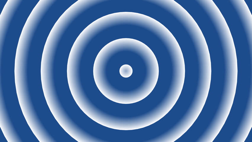 Circles Or Radio Waves Radiating Out From The Center. Seamlessly Loops ...