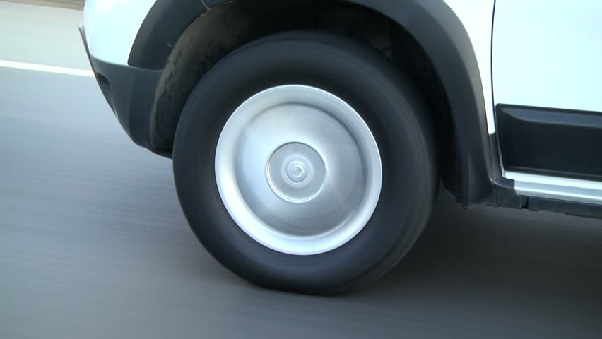 Car Wheel Is Turning In The Road Stock Footage Video 2835784 - Shutterstock