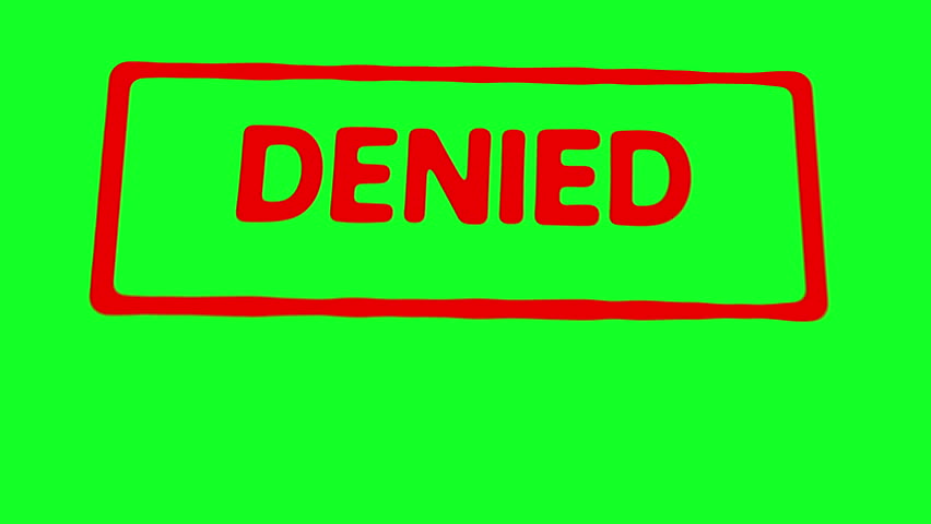Animation With Denied Stamp On Green Screen Stock Footage Video 3614630 ...