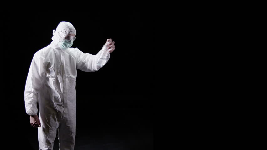 Forensic Scientist On Black Background Stock Footage Video 4480232 ...