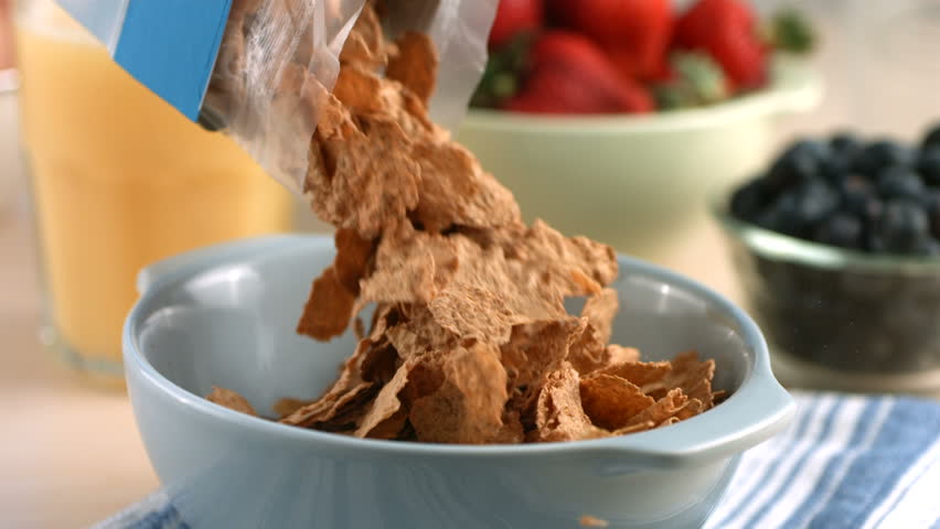 Pouring Cereal Into Bowl, Slow Motion Stock Footage Video 4560851 ...