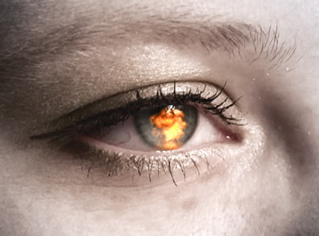 Atom Explosion Reflected In Eye Stock Footage Video 5500814 - Shutterstock
