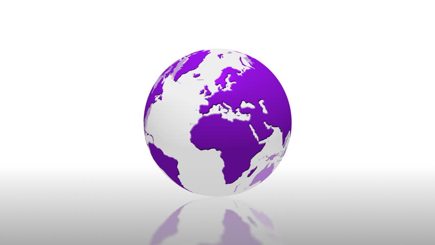Globe Purple Reflection Loop Purple World Globe Reflection Loop. Use ...