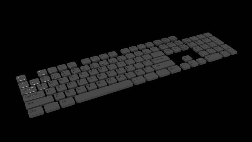 Computer Keyboard Keys Floating Upwards, 3d Animation, HD Stock Footage ...