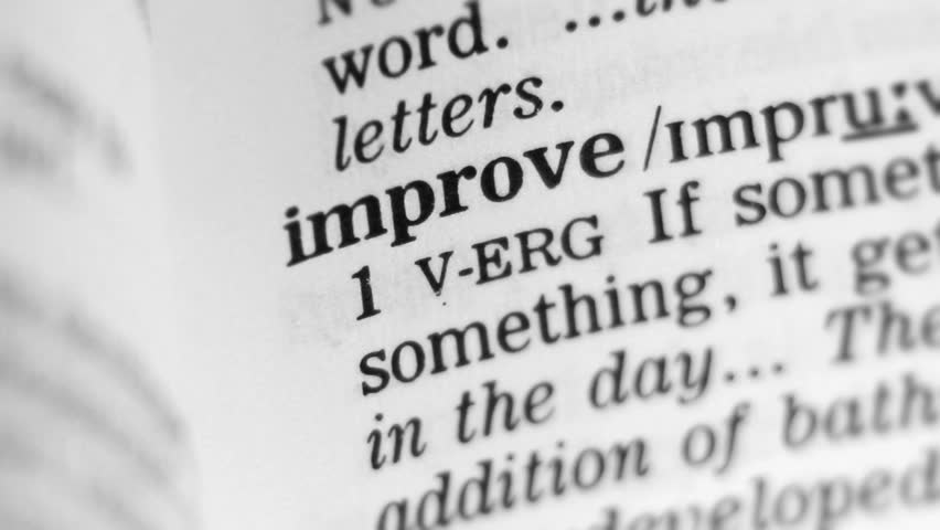 Dictionary Definition - Improve. Selective Focus On The Word Improve On ...