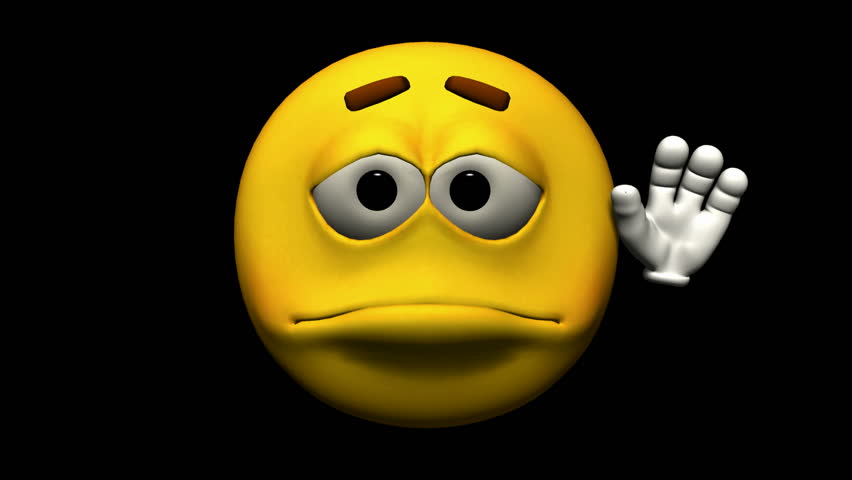 Seamless Looping Emoticon Animation: Waving Bye. With Alpha Mask ...