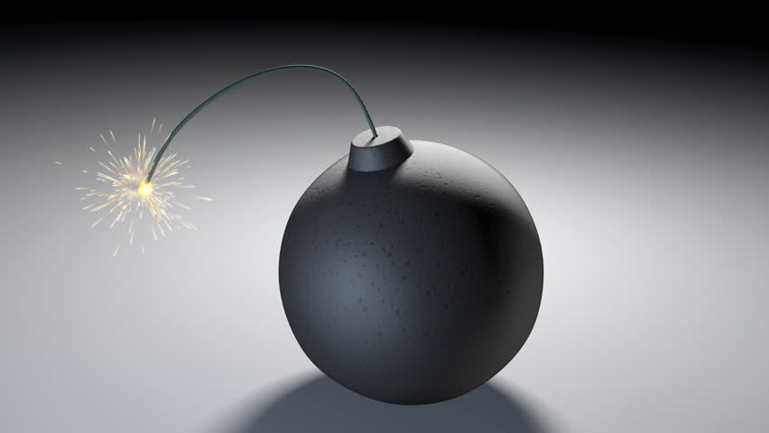 A 1080p Video Of A Bomb Lit Fuse Burning Out And Then Exploding Leaving ...