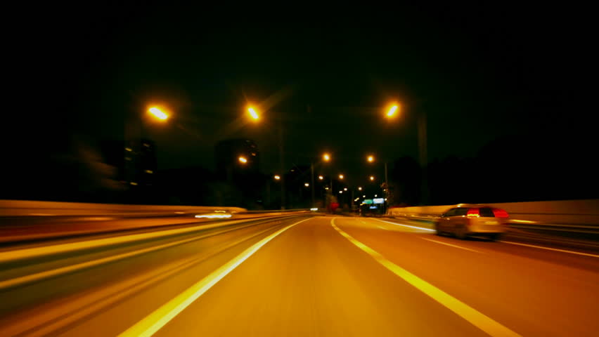 Night Driving Urban City Road Stock Footage Video 888109 - Shutterstock