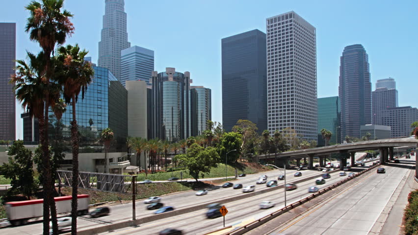 Los Angeles City Traffic At Daytime, Time Lapse 4k Stock Footage Video ...